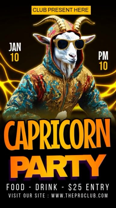 Capricorn Party Ads Template | PosterMyWall
