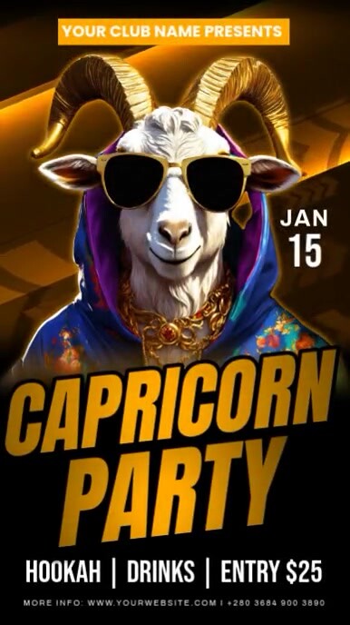 Copy of Capricorn Party Flyer | PosterMyWall