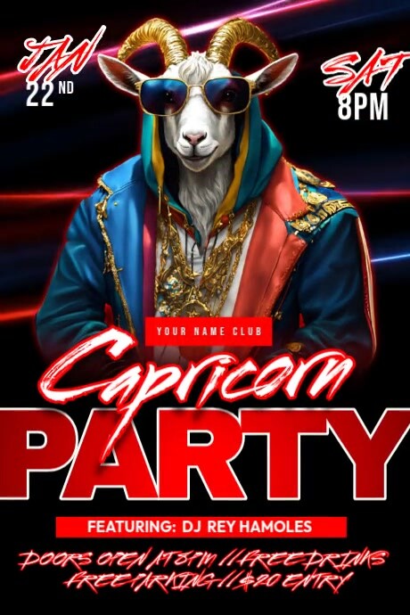Capricorn Party Template | PosterMyWall