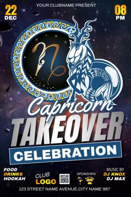 Capricorn Takeover Celebration Template | PosterMyWall