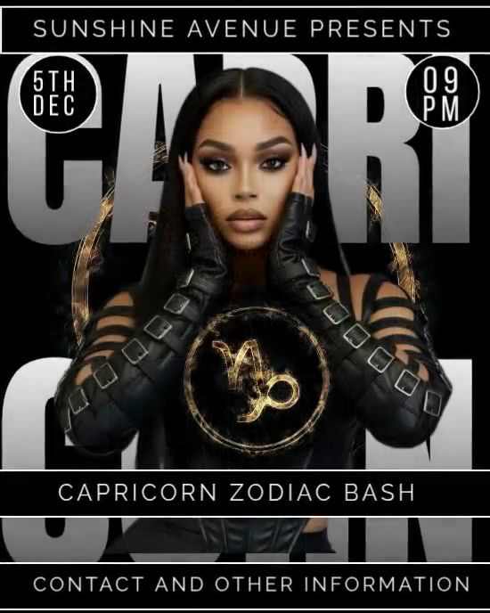 Capricorn zodiac sign Template | PosterMyWall