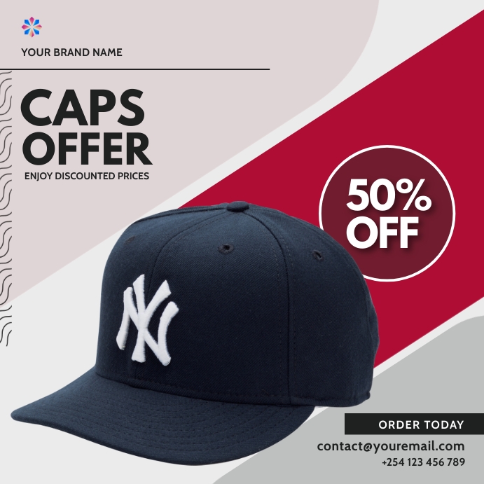 caps fashion sale template | PosterMyWall