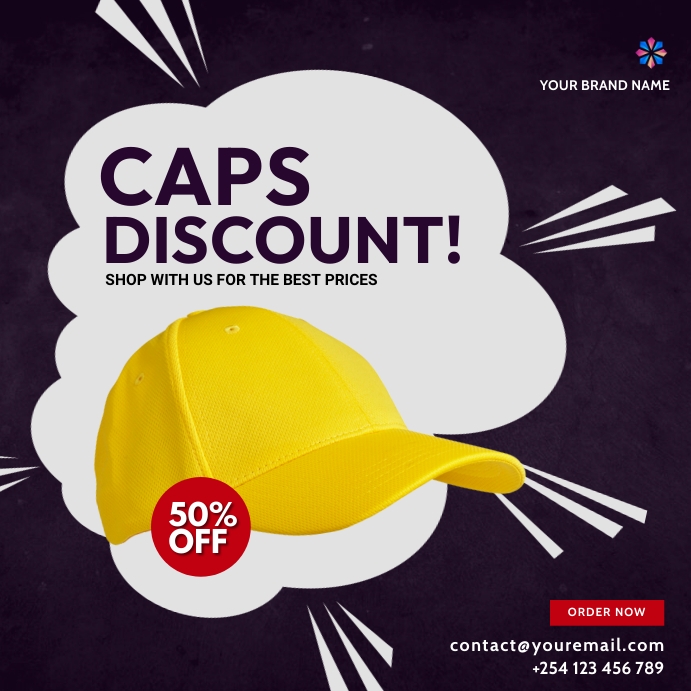 caps fashion sale template | PosterMyWall