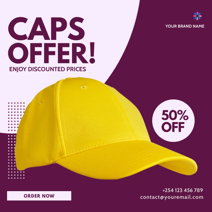 caps fashion sale template | PosterMyWall