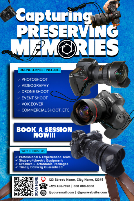 Capture Memories, Create Timeless Stories Template | PosterMyWall