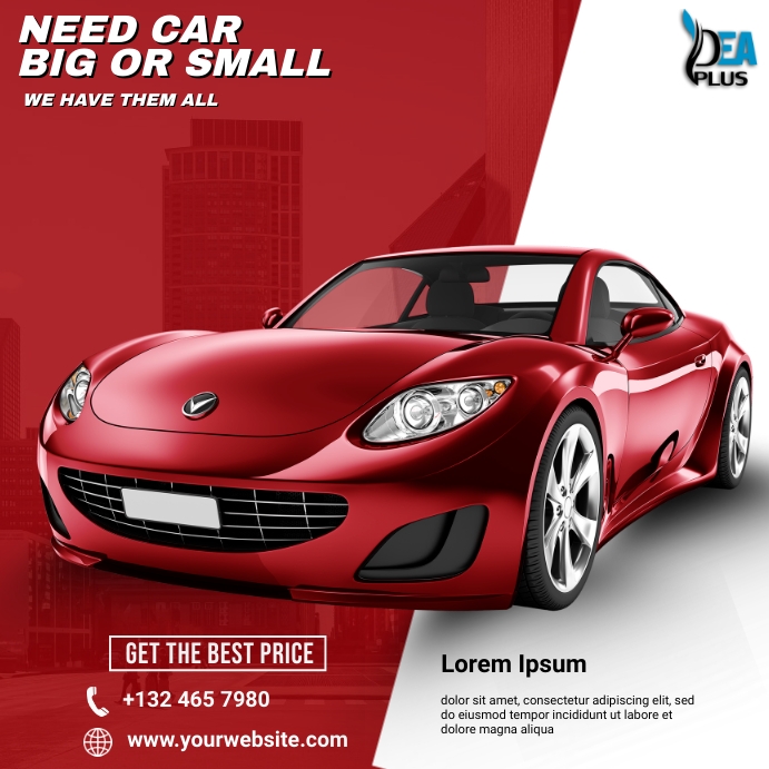 car ad SQUARE Template | PosterMyWall
