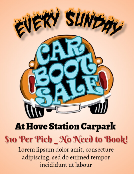 Copy of Car boot sale | PosterMyWall