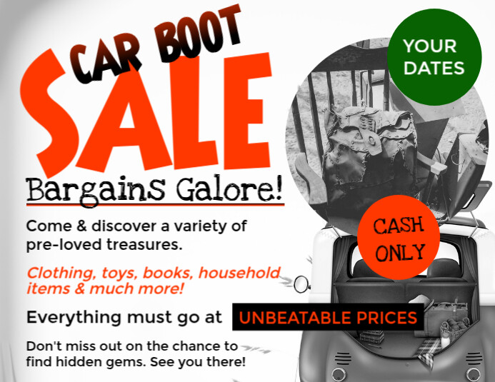 Car Boot Sale Flyer Template | PosterMyWall