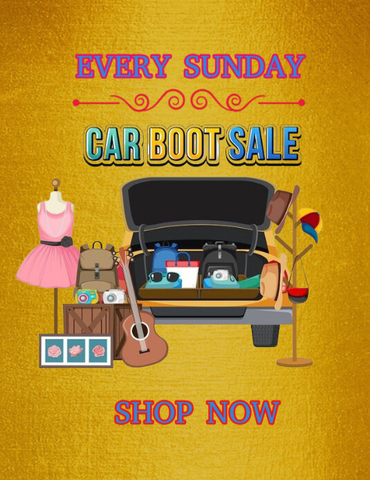 CAR BOOT SALES POSTER Template | PosterMyWall