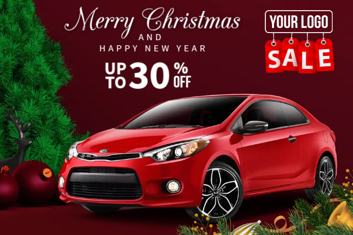 Car Christmas Discount Template | PosterMyWall