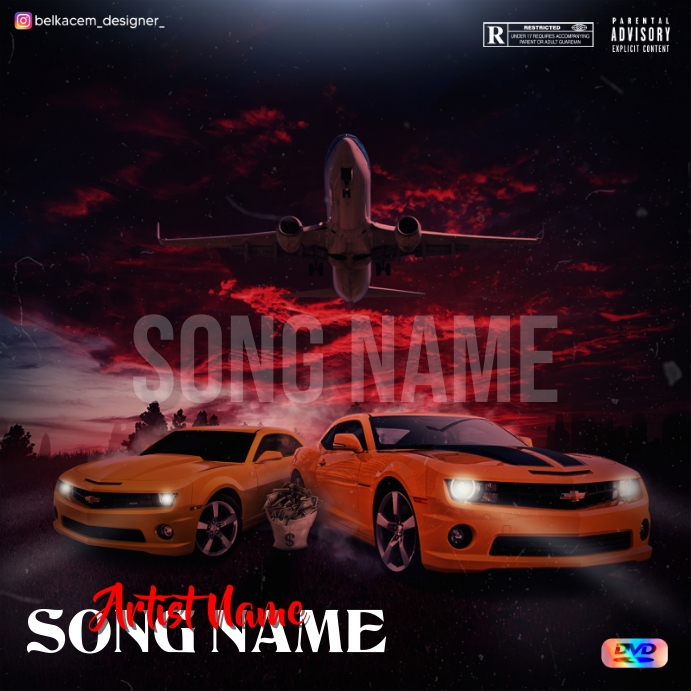 car cover art by belkacem designer Template | PosterMyWall