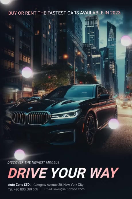 Car Dealer Video Poster Template | PosterMyWall