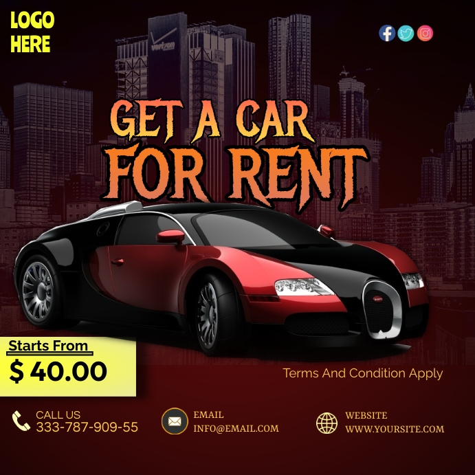 CAR Template | PosterMyWall