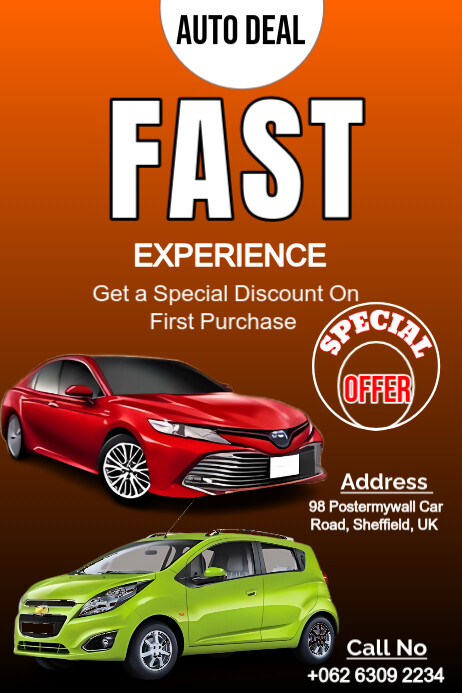 Car discount poster design template | PosterMyWall