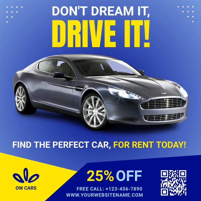 Car for Renr Post - Rental Car Post - Promo Template | PosterMyWall