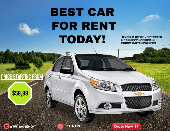 CAR FOR RENT FLYERS Template | PosterMyWall