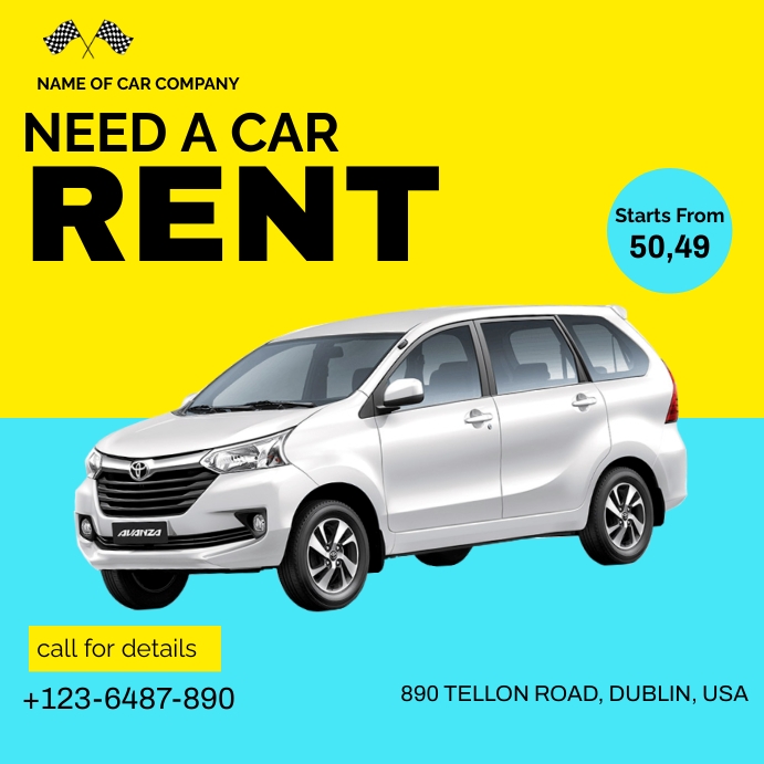 Copy of CAR FOR RENT FLYERS | PosterMyWall
