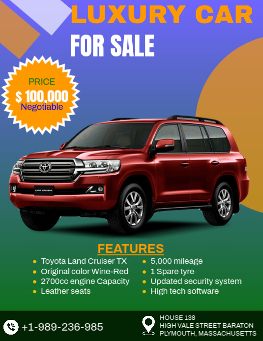 Car for Sale Ad Template | PosterMyWall