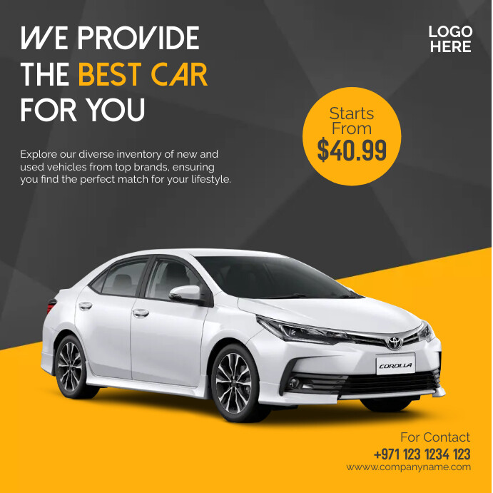 Car for sale rent a car offer Template | PosterMyWall
