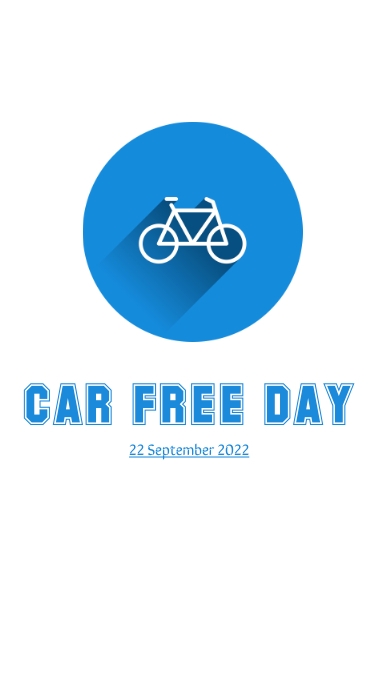 Car Free Day WhatsApp Status template. | PosterMyWall
