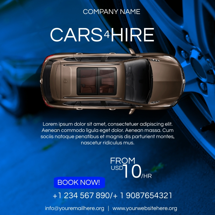 car hire Template | PosterMyWall