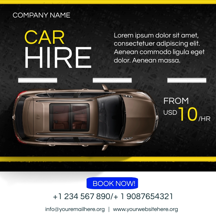 car hire Template | PosterMyWall