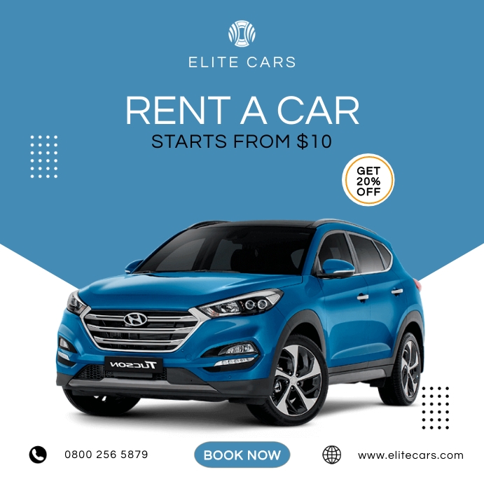 Car hire services Template | PosterMyWall