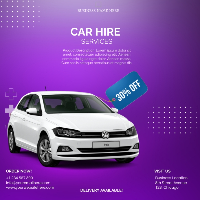 car hire services flyer Template | PosterMyWall