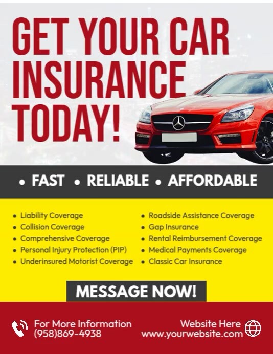 Car Insurance Template | PosterMyWall