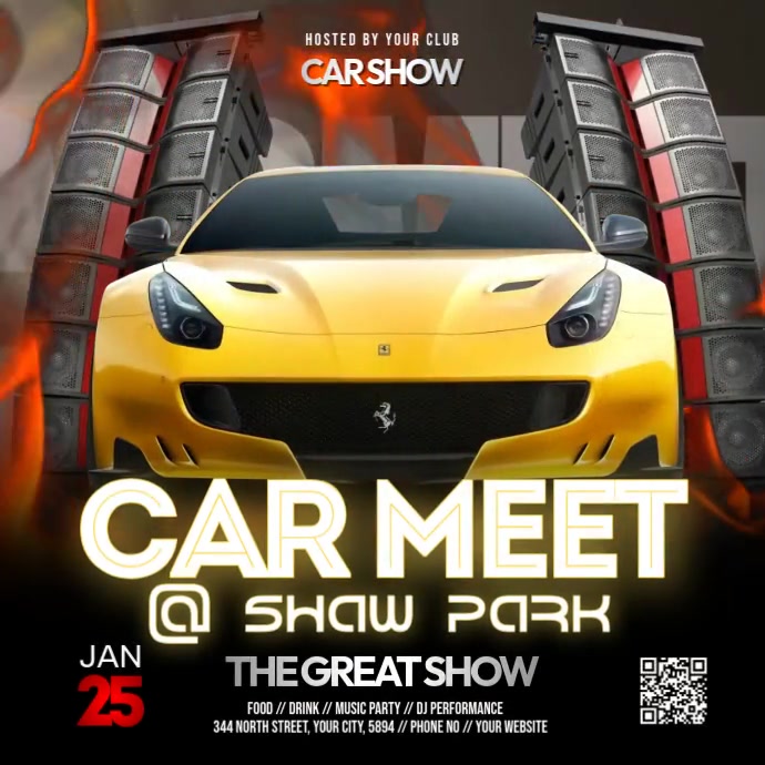Plantilla de Car Meet | PosterMyWall