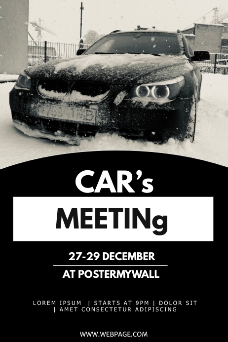 Car meeting flyer template | PosterMyWall