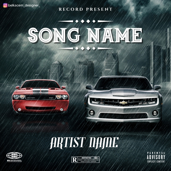 car mixtape cover art album cd artwork Template | PosterMyWall