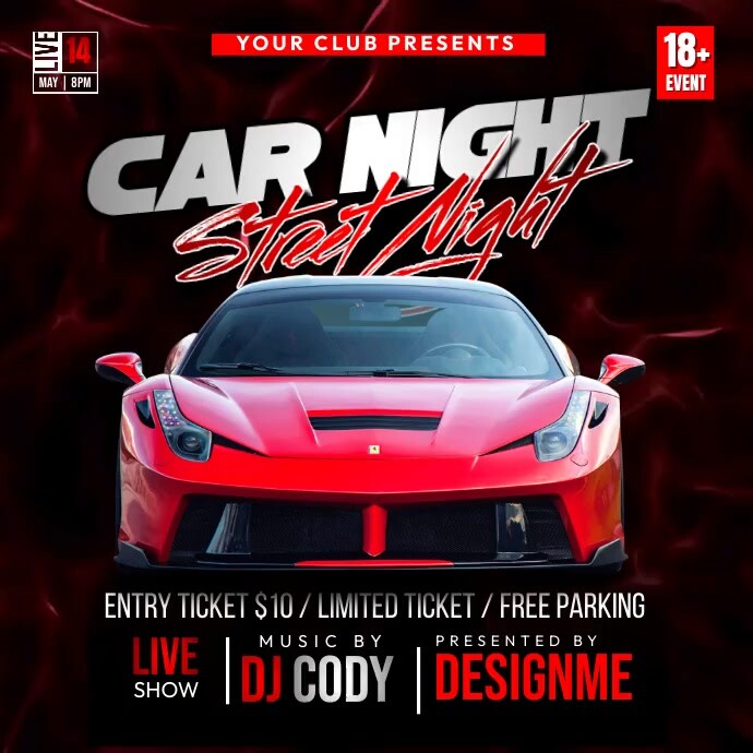 Car Night Party Template | PosterMyWall