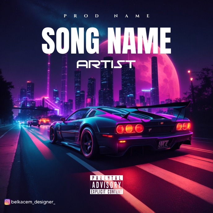 car pink album cover Template | PosterMyWall