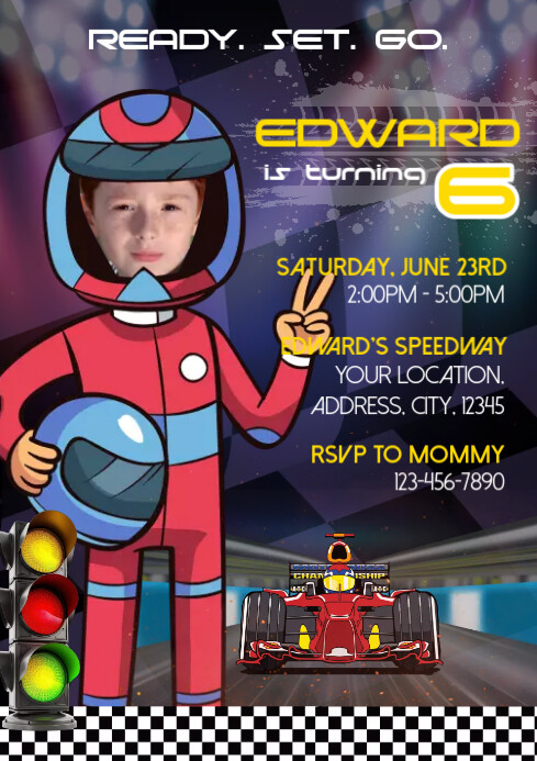 Car Racer Birthday Invitation Template | PosterMyWall