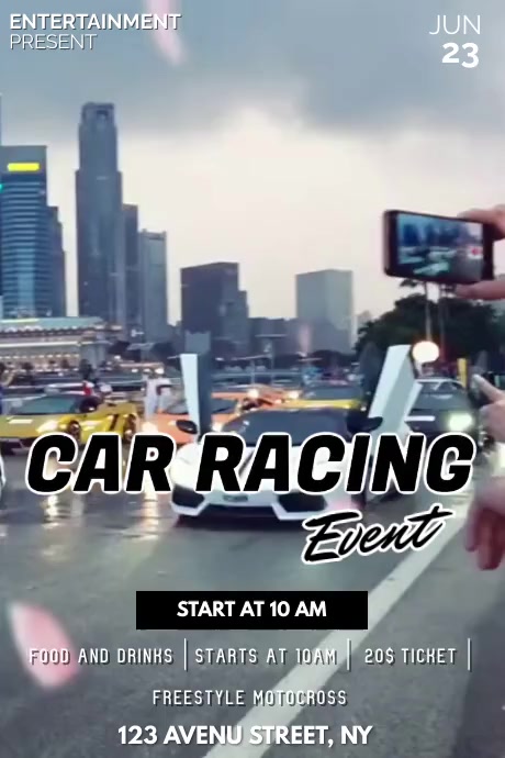 Copy of Car Racing Event Poster Template (1) | PosterMyWall