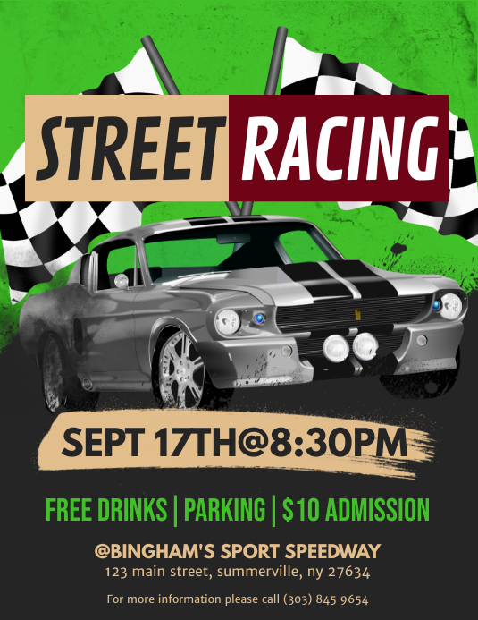 Car Racing Flyer Template | PosterMyWall