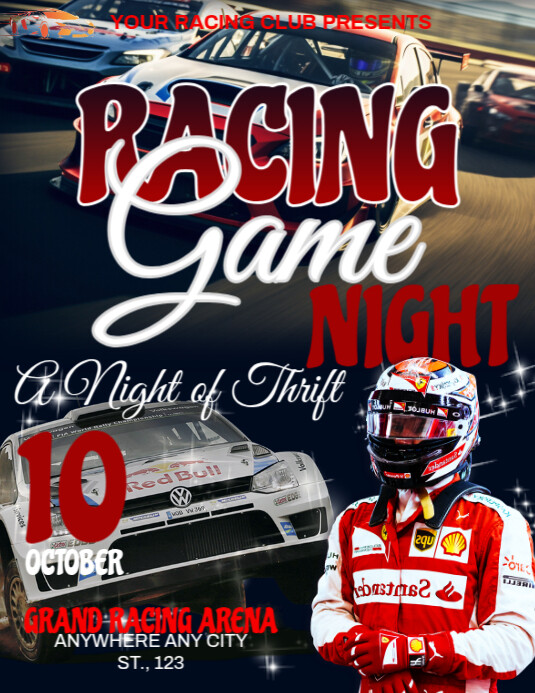 Car Racing Night Ad Template | PosterMyWall