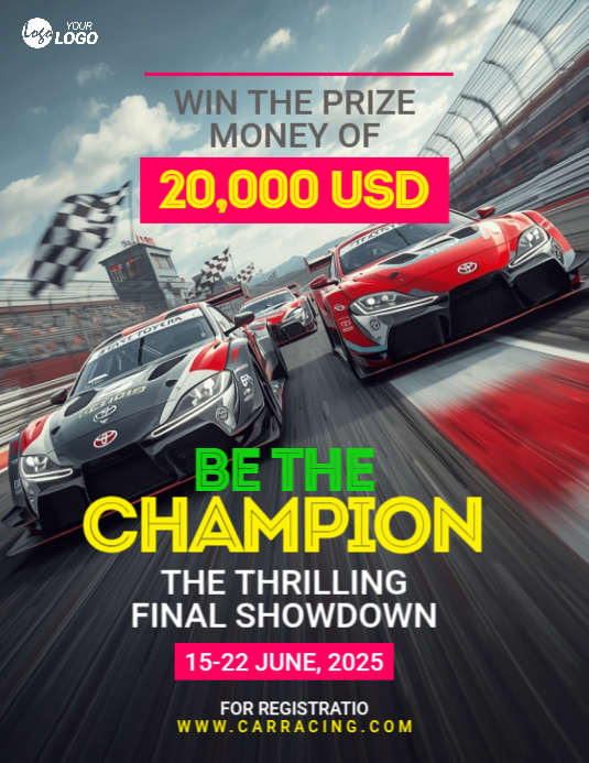 Car Racing Tournament Flyer Template | PosterMyWall