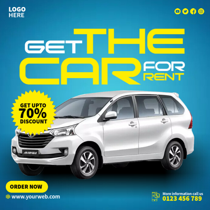 Car Rent Ads Template | PosterMyWall