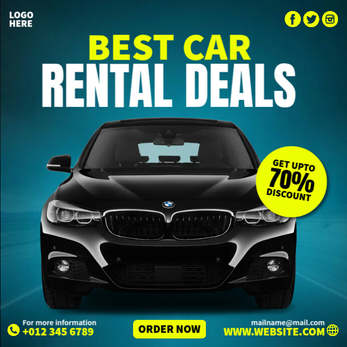 Car Rent Ads Template | PosterMyWall