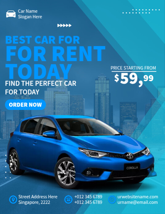 Car Rent Ads Template | PosterMyWall