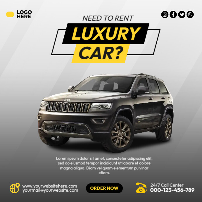 Car Rent Ads Template | PosterMyWall