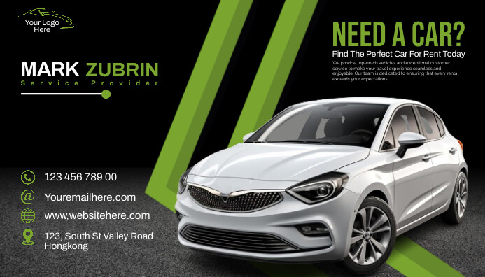 Copy of Car Rent Business Card | PosterMyWall
