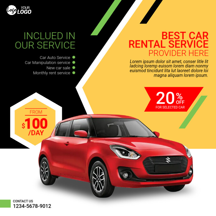 Car Rent Template | PosterMyWall