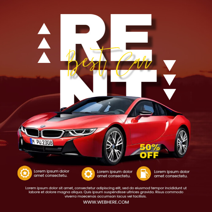 Car Rent Template | PosterMyWall