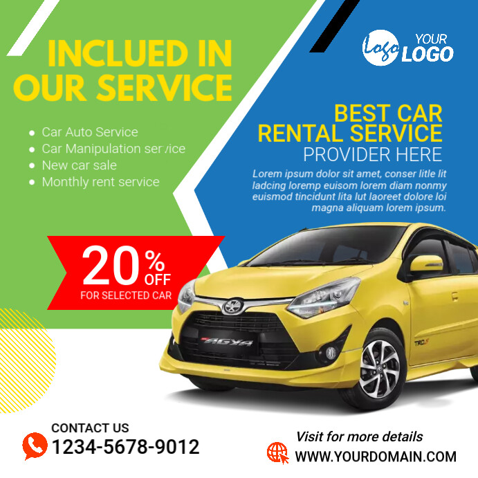 Car Rent Template | PosterMyWall