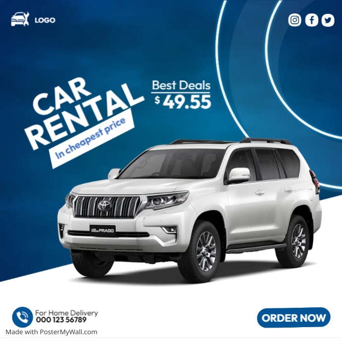 Car Rental Ads Template | PosterMyWall