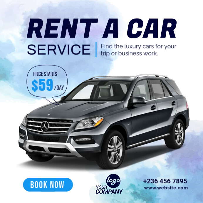 Car Rental Banner Ad Template | PosterMyWall