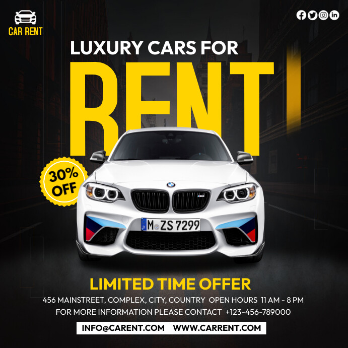 Car Rental Template | PosterMyWall